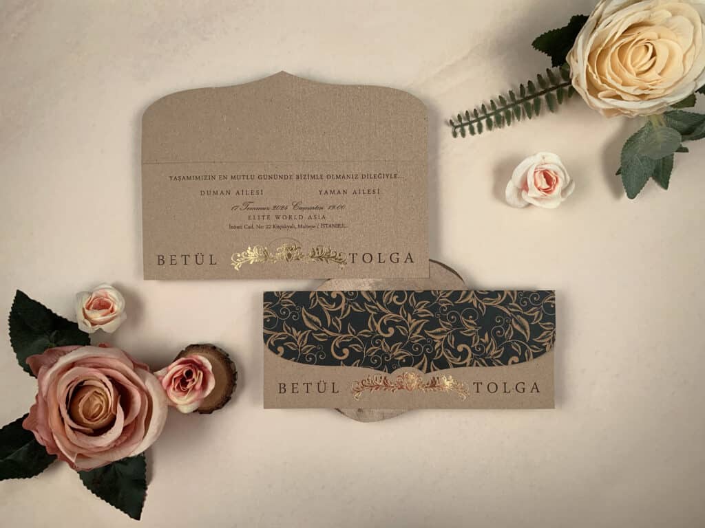 Invitatie de Nunta cu motiv Elegant - Cod 85869 - Indigo
