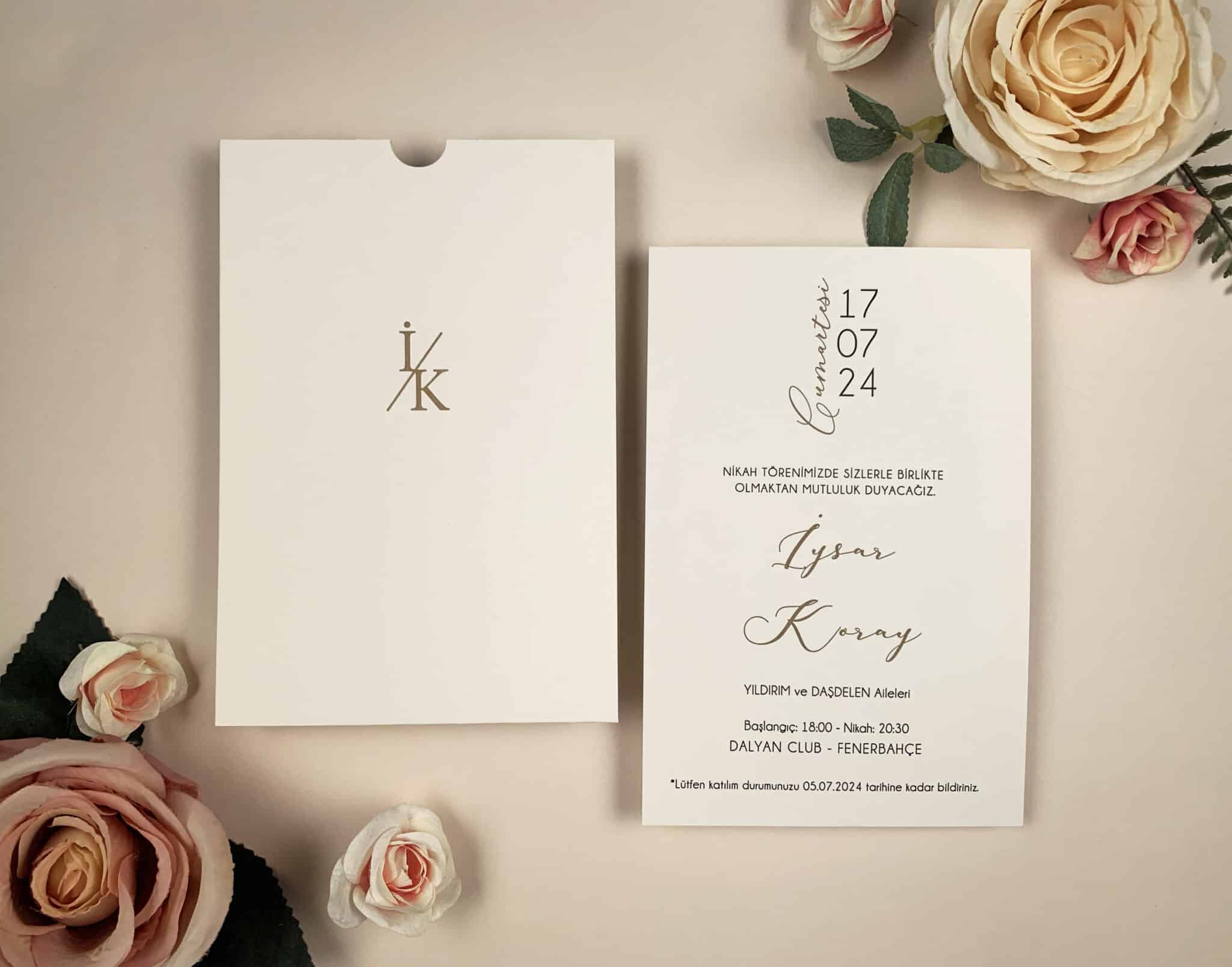 Invitatie de Nunta cu motiv Elegant - Cod 96934 - Indigo