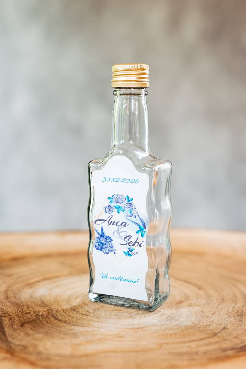 Sticla marturie NUNTA 200 ML MINERVA - Indigo