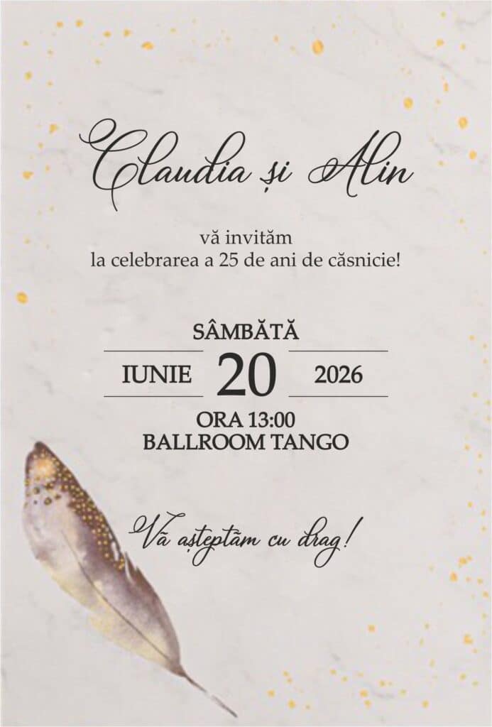 Invitatie de Nunta cu motiv Elegant - Cod 9204 P - Indigo