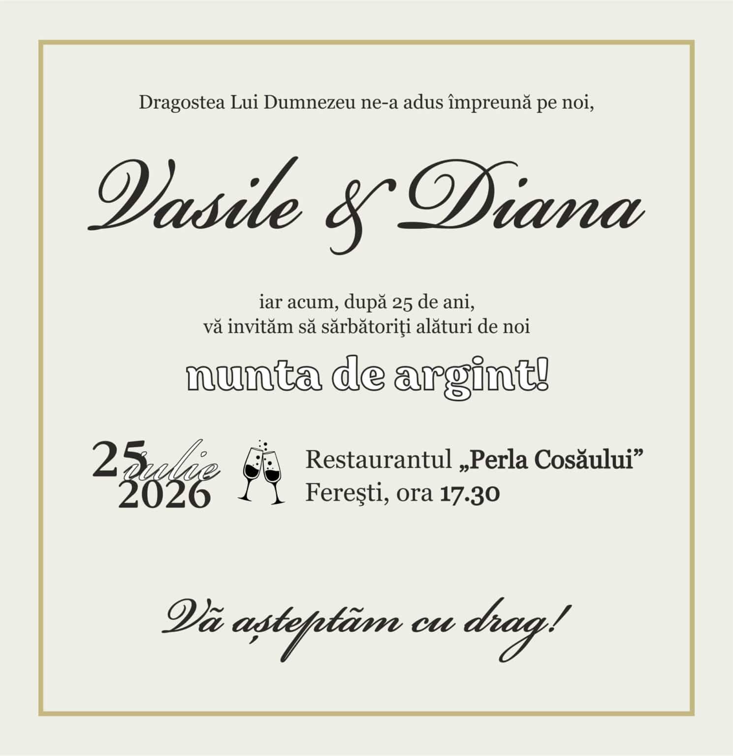 Invitatie de Nunta cu motiv Elegant – Cod 9251 P - Indigo