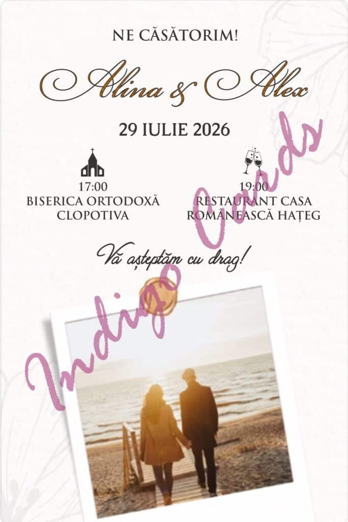 Invitatie De Nunta Digitala cu Miri - cod INDM15 - Indigo