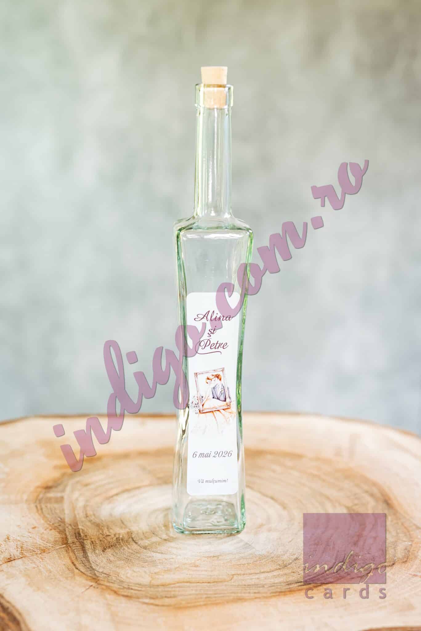 Sticla marturie Nunta GRAND QUADRA 500 ML - Indigo