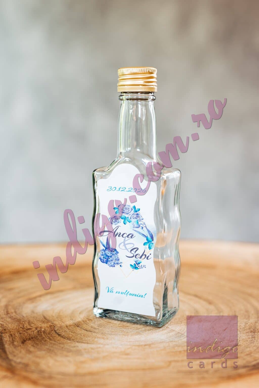 Sticla marturie NUNTA 200 ML MINERVA - Indigo