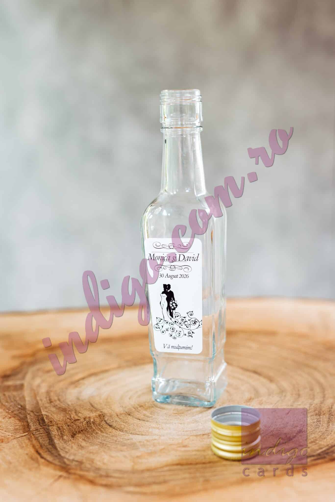 Sticla marturie Nunta UNION 250 ML - Indigo