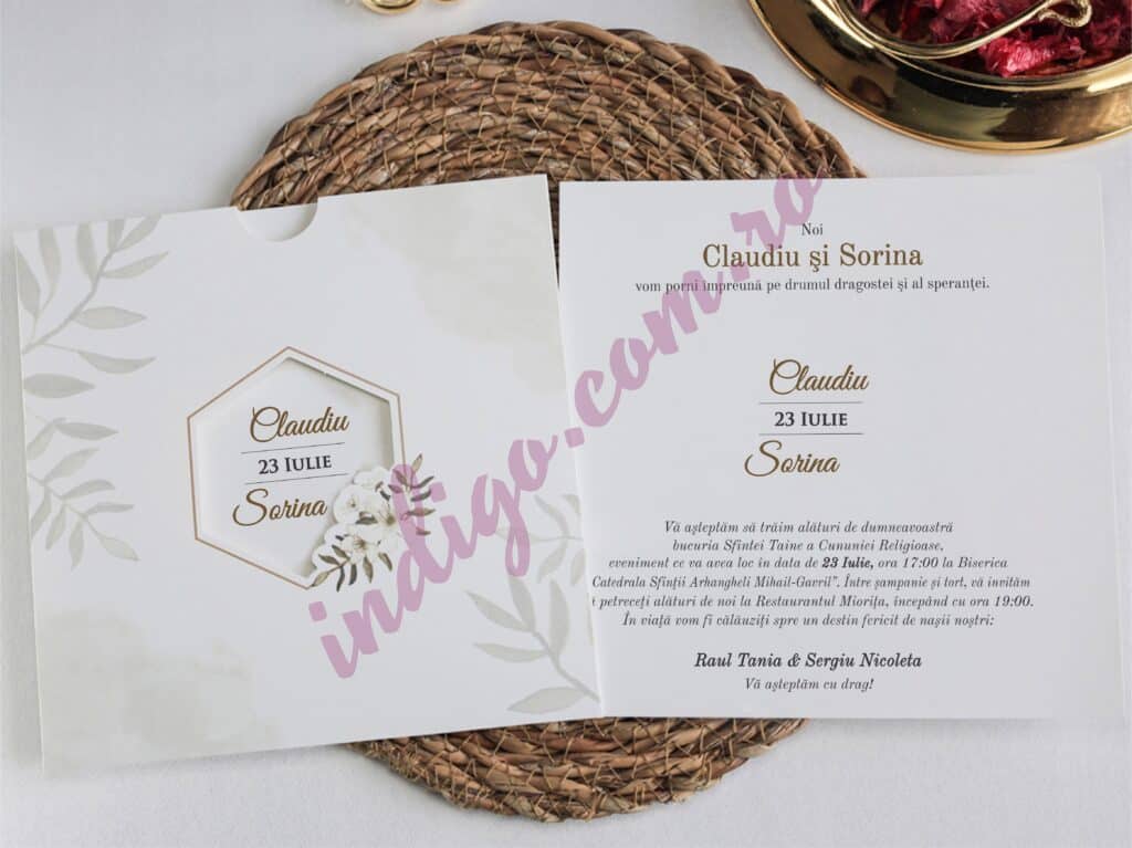 Invitatie de Nunta Eleganta - cod 2483 P - Indigo