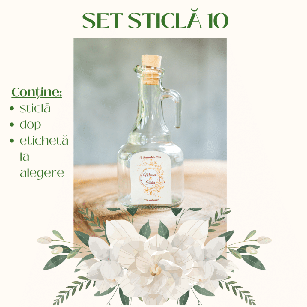 Sticla marturie NUNTA 200 ML MINERVA - Indigo