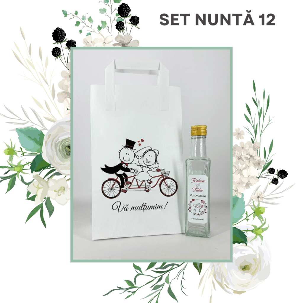 Sticla marturie NUNTA 200 ML MINERVA - Indigo