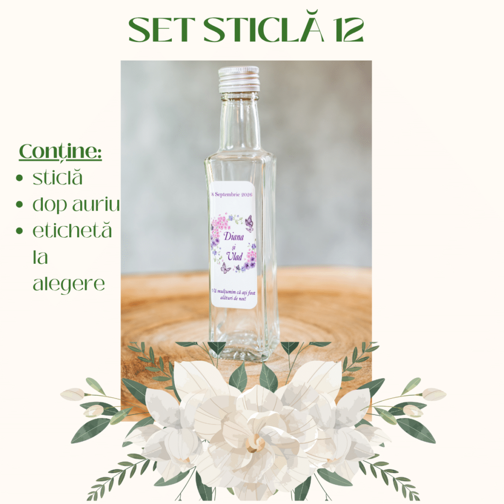 Sticla marturie Nunta CECILIA 700 ML - Indigo